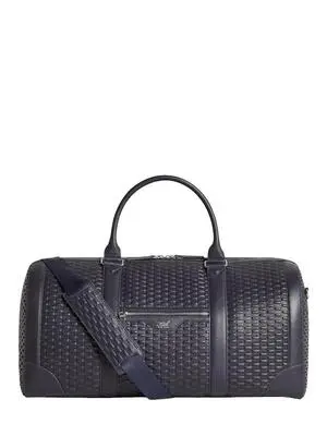Kith Monogram Tumbled Leather Traveler Duffle Bag - Ink