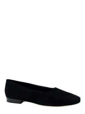 AMALFI BY RANGONI Galeone Leather Skimmer Flat - Black
