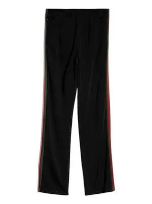 Gucci Viscose Jersey Sportswear Pants With Web - Black