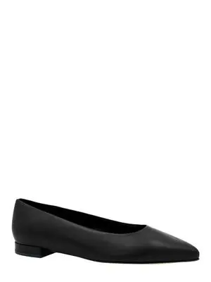 AMALFI BY RANGONI Tango Leather Pointed Toe Flat - Black