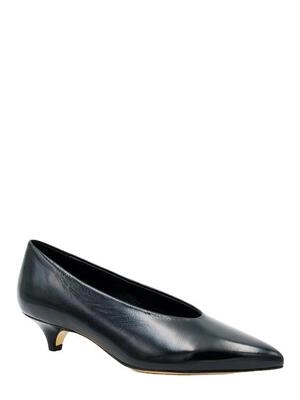 AMALFI BY RANGONI Amalfi By Rangoni Accorto Leather Kitten Heel Pumps Black