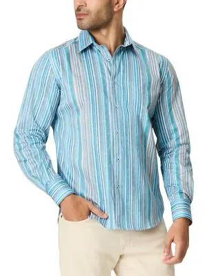 Robert Graham Rehan Long Sleeve Stretch Woven Shirt - Multi