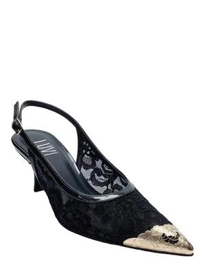 PROLOGUE SHOES Prologue Shoes
Clem Lace Slingback Pump Navy
