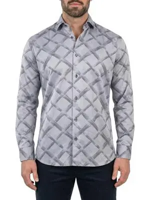 MACEOO Fibonacci Contemporary Fit Button-up Shirt Grey
