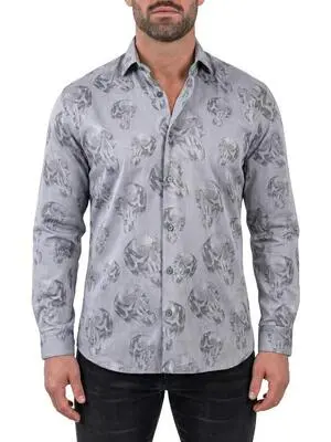 MACEOO Fibonacci Contemporary Fit Button-up Shirt - Grey