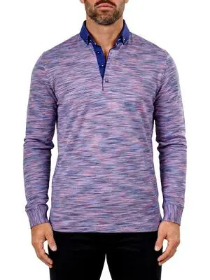 MACEOO Newton Long Sleeve Polo Pink