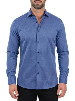 MACEOO Einstein Contemporary Fit Button-up Shirt - Blue