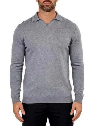MACEOO Long Sleeve Cotton-cashmere Blend Sweater - Grey