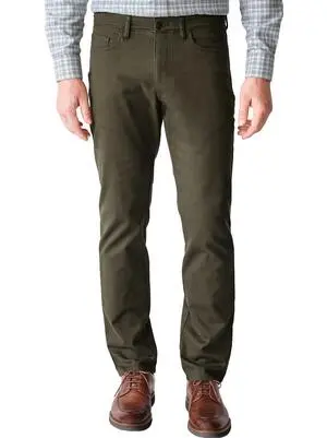 Johnston & Murphy Johnston & Murphy Nolan Five-Pocket Stretch Pima Cotton Pants Olive