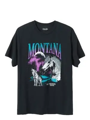 Junk Food Montana Graphic T-shirt - Black