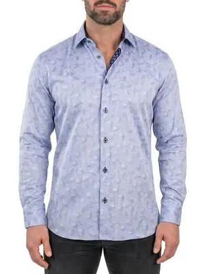 MACEOO Fibonacci Contemporary Fit Button-up Shirt - Grey