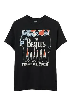 Junk Food The Beatles First U.s. Tour Graphic T-shirt - Black