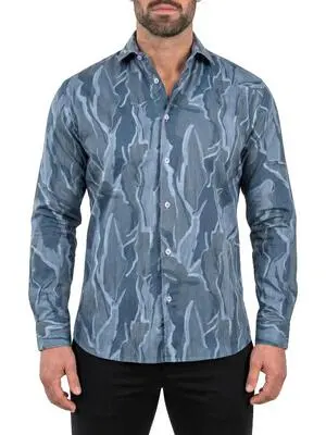 MACEOO Fibonacci Contemporary Fit Button-up Shirt - Grey