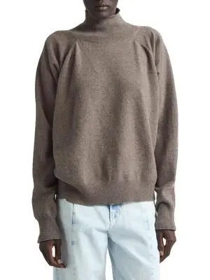 MAISON MARGIELA Distressed Wool Turtleneck Sweater - Mud