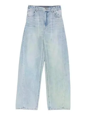 Alexander Wang Drawstring Wide-leg Jeans - Blue