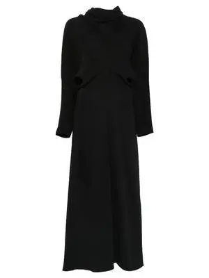 TOTEME Slouch-waist Scarf Maxi Dress - Black