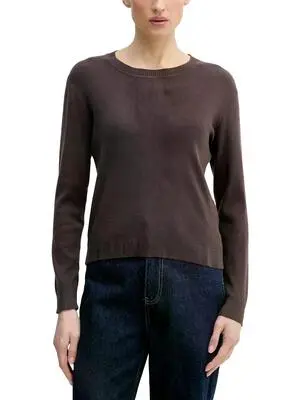 BENETTON Ribbed Crew Neck Sweater - Brown