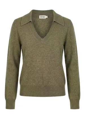 NOTSHY Not Shy Palmer V-Neck Cashmere Sweater Green