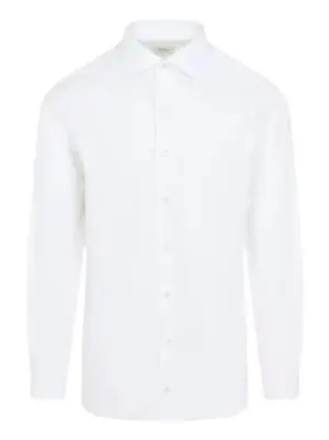 Brioni Long-sleeve Cotton Shirt - White