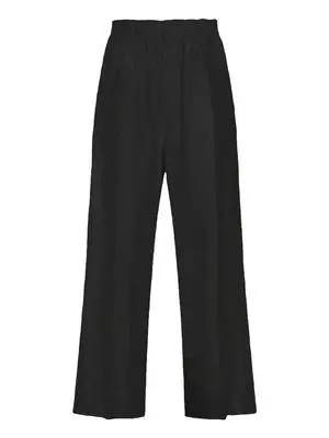 Carven Satin Finish Elasticated Waistband Trousers - Black