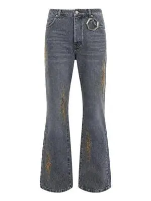 Alchemist Studio Crystal-embellished Flared Jeans - Grey