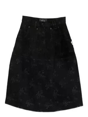 SIMONE ROCHA Simone Rocha Bow-Print Midi Skirt