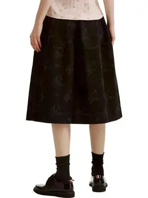 SIMONE ROCHA Simone Rocha Bow-Print Midi Skirt