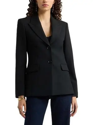 Nordstrom Astrid Sculpted Two-button Blazer - Black