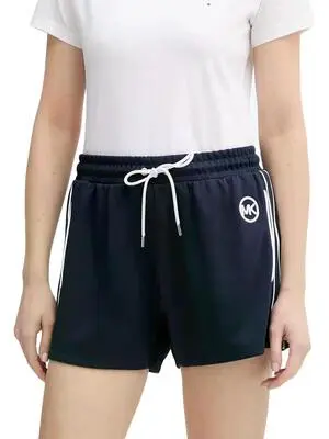Michael Kors Contrast Trim Graphic Logo Piqué Track Shorts - Blue