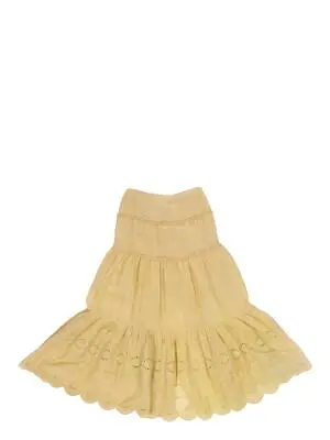 Isabel Marant Étoile ISABEL MARANT Tiered Maxi Skirt With Anglaise Detailing Yellow