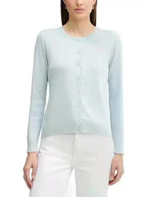 BENETTON V-neck Ribbed Sweater - Blue