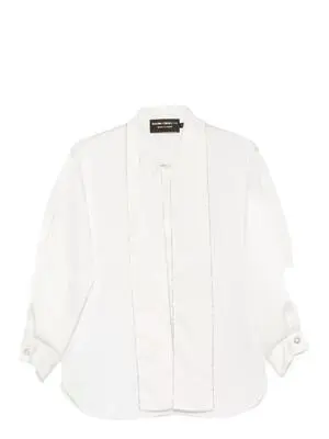 SIMONA CORSELLINI Embellished Satin Blouse - White