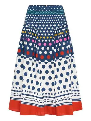 MAISON COMMON Maison Common Printed Cotton Midi Skirt