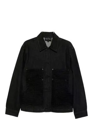EMPORIO ARMANI Emporio Armani Logo-Pattern Denim Jacket