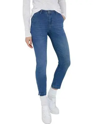 BENETTON Logo Patch Jeans - Blue