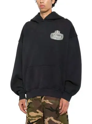 Rhude Desert Racing Team Logo Hoodie - Black