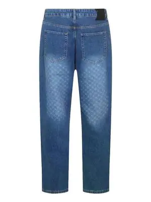 DAILY PAPER Monogram Print Loose-fit Jeans - Blue