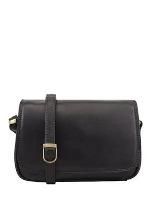 LLOYD BAKER LONDON Lloyd Baker Amritsar Leather Crossbody Bag Black