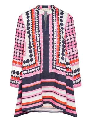 MAISON COMMON Graphic Polka Dot Linen Tunic - Multicolour