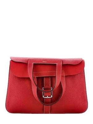 Hermès Halzan Bag Clemence 31 - Red