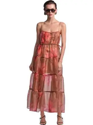 Bcbgmaxazria Carter Tiered Maxi Dress - Multi