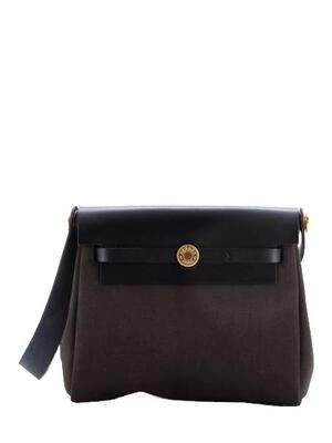 Hermès Herbag Zip Toile And Leather 20 - Grey