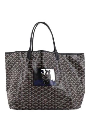 Goyard Saint Louis Tote Printed Coated Canvas Gm - Black