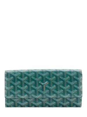 Goyard Varenne Wallet Coated Canvas Long - Green