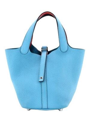 Hermès Eclat Picotin Lock Bag Clemence Pm - Blue