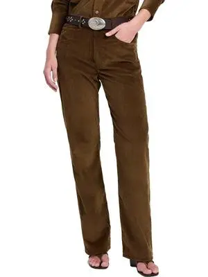 TWP Kent Straight Leg Corduroy Pants - Pinecone