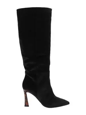 Kurt Geiger Annabel Knee High Velvet Stiletto Boots - Black