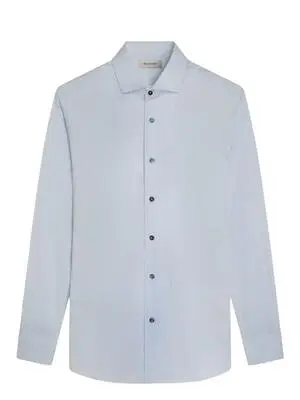 Bugatchi Alvin Shaped Fit Check Button-up Shirt - Sky