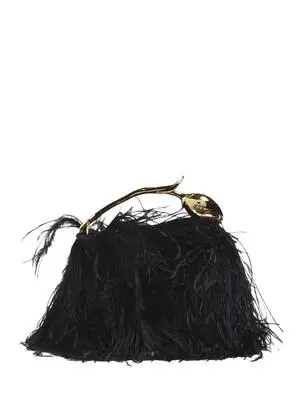 Erdem Mini Bloom Feather Bag - Black