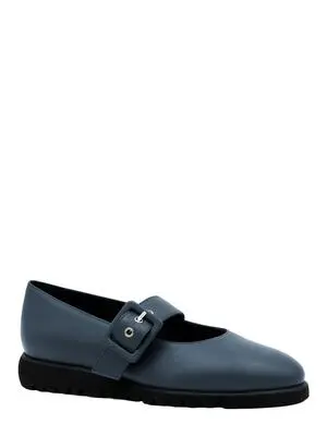 AMALFI BY RANGONI Energia Leather Mary Jane Flat - Navy